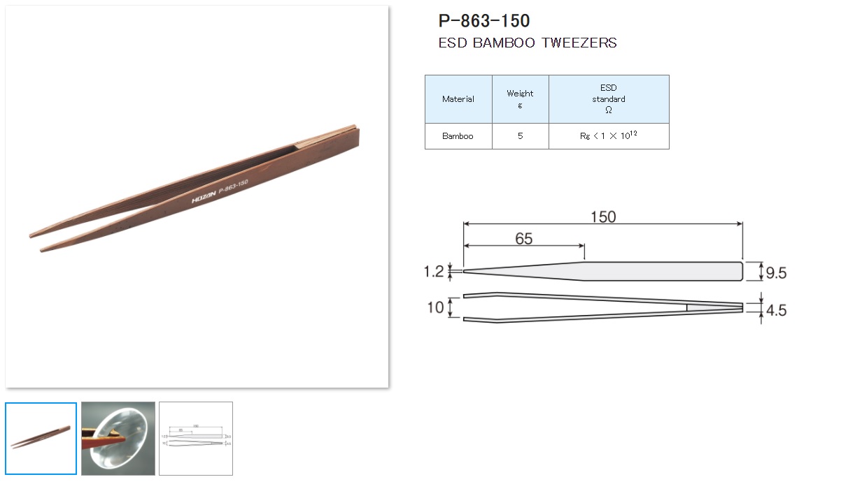 Ichiban Precision Sdn Bhd - Hozan - HOZAN ESD BAMBOO TWEEZERS